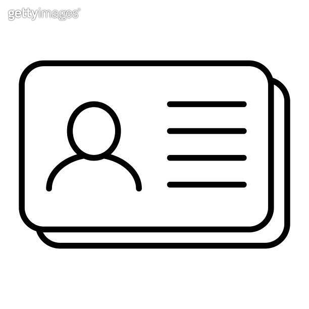 ID Card icon collection. Employee clerk card, Identification card ...