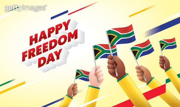 South Africa Freedom Day Celebration with National Flag of South Africa ...