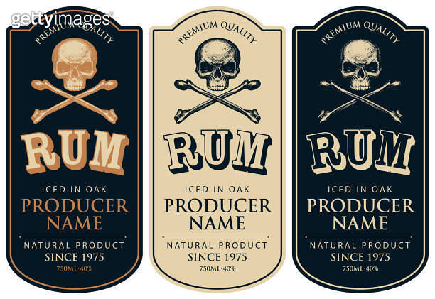 labels for rum with human skull and crossbones (1370670655) 일러스트, 무료 ...