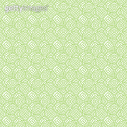 Seamless geometric pattern in green color made of thin flat trendy ...