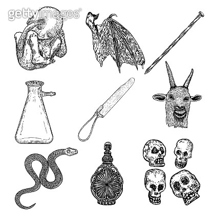 Alchemy symbol elements set. Spirituality, occultism and chemistry ...