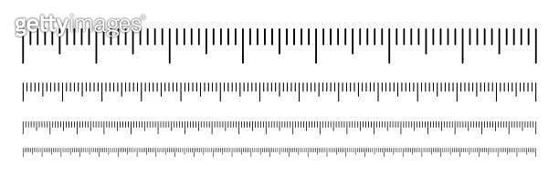 Vector illustration of different size indicators isolated on white ...