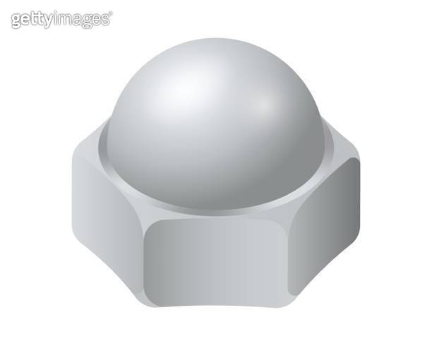 Isometric vector illustration steel nut isolated on white background ...