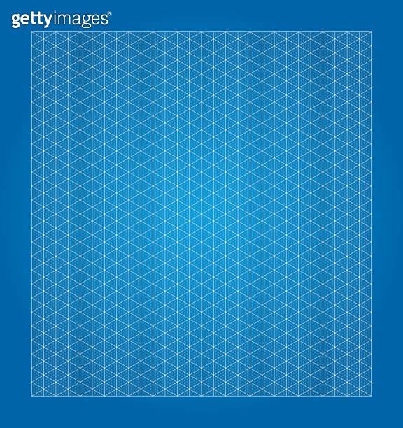 Vector illustration isometric grid graph paper background. Triangle line texture. Isometric grid ...