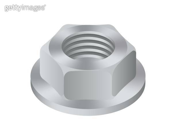 Isometric vector illustration steel nut isolated on white background ...