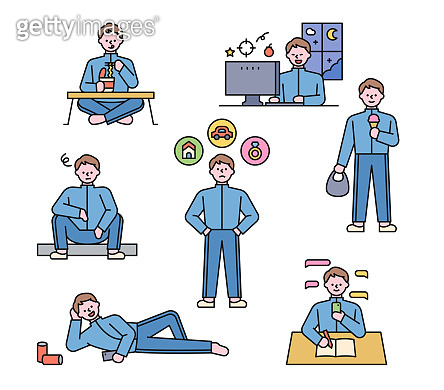 Cute loser character. (1363907897) 일러스트, 무료 일러스트, 아이콘, 무료 아이콘 - 게티이미지뱅크