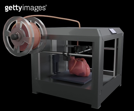 bioprint machine is printing human heart 이미지 (1446634175) - 게티이미지뱅크