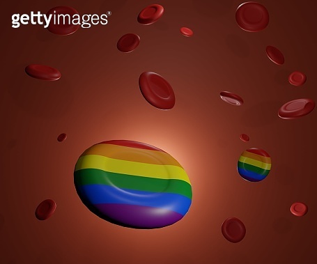red blood cells and lgbt gay rainbow color blood cells 이미지 (1441786714 ...