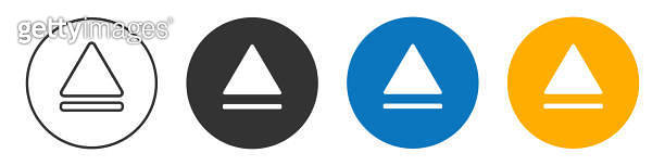Eject icon. Open file symbol. Sign app button vector. 이미지 (1394985320 ...