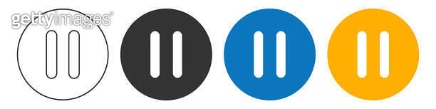 Pause icon. Stop play symbol. Sign app button vector. 이미지 (1394985322 ...