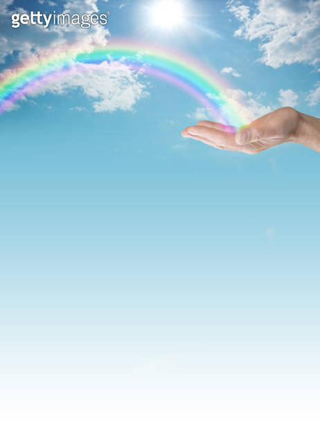 Spiritual Rainbow blue sky sunshine diploma certificate award ...