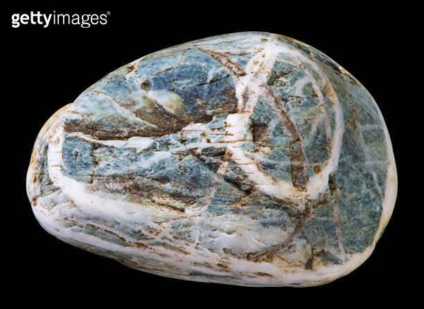 Magnified close up of metamorphic gneiss rock with quartz bands. 이미지 ...