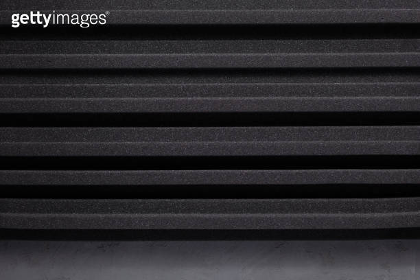 Acoustic soundproof foam at cement wall background texture. Sound ...
