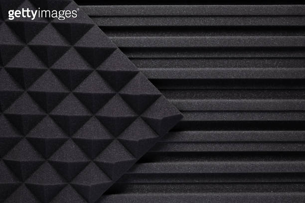 Acoustic foam wall background texture. Sound isolation material for ...