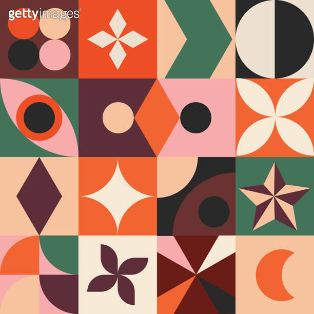 Abstract geometric Western theme colors with simple shapes. 이미지 ...