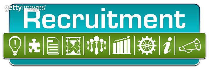 Recruitment Turquoise Green Rounded Square Horizontal Symbols 이미지 ...