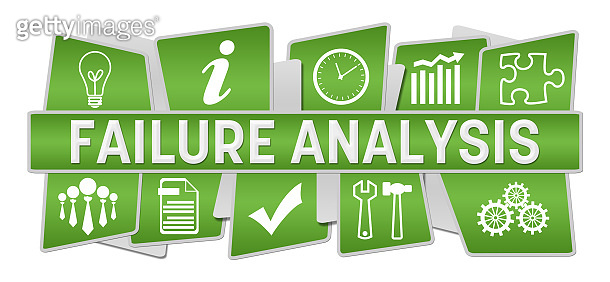 Failure Analysis Green Symbols Top Bottom (1395276484) - 게티이미지뱅크