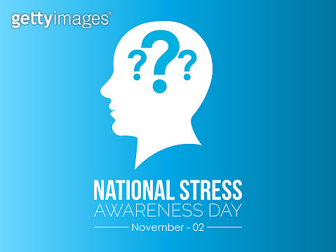 Vector illustration design concept of National Stress Awareness Day ...