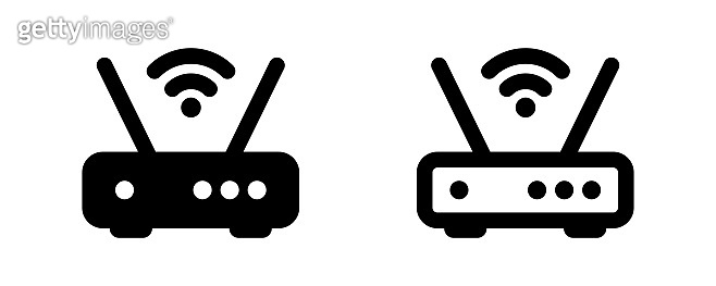 Wifi router icon. Modem symbol. Black color. Vector sign. (1443385917 ...