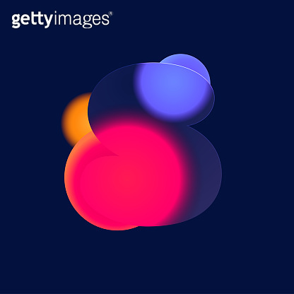 S letter logo in Glass morphism style. Vector multicolor translucent ...