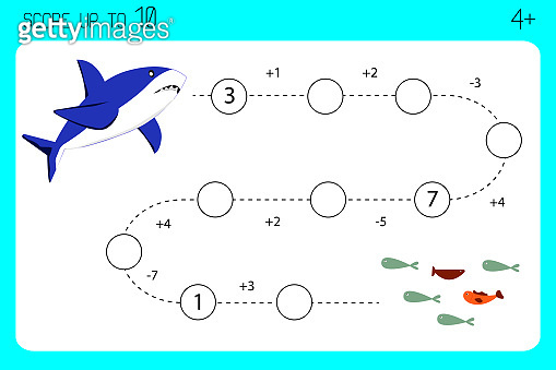 Math game for preschoolers. Addition, subtraction, counting to ten ...