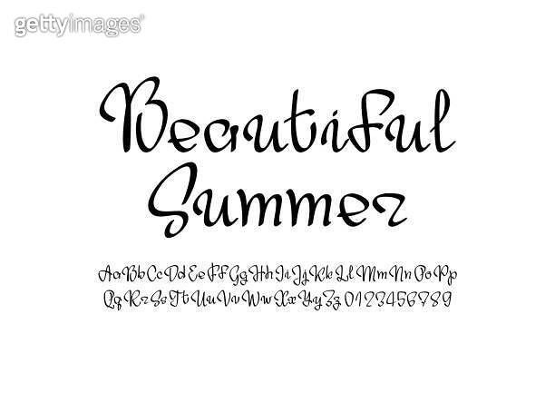 Black cursive font, handwritten script alphabet, calligraphy cursive ...