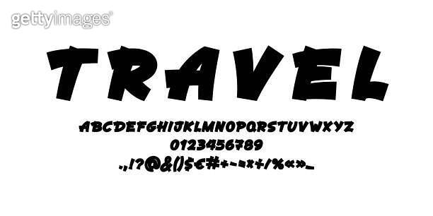 Comic bold font, script alphabet, calligraphy cursive typeface, vector ...