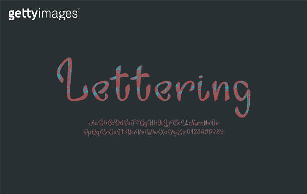 Cursive textured font, old handwritten script alphabet, retro ...