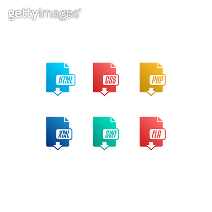Web Design & Programming File Format Icon Set 이미지 (1405758700) - 게티이미지뱅크