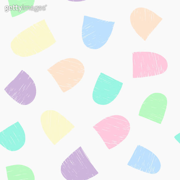 Geometry minimalistic pattern with hand-drawn abstract forms of pastel ...