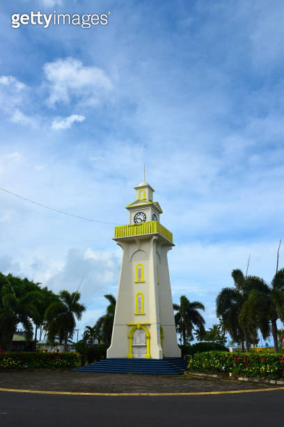 Apia's iconic clock tower, Apia, Samoa (1367494089) - 게티이미지뱅크