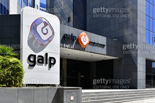 Galp headquarters at Torres de Lisboa - main entrance, Lisbon, Portugal ...