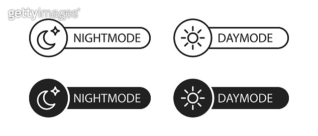 Day and night mode icon set. Day and night switch. Vector EPS 10 ...