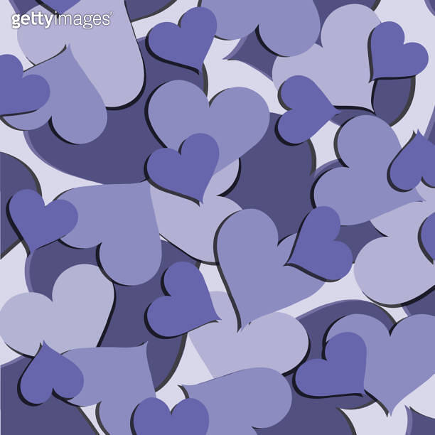 Festive romantic background from hearts in color of the year 2022 very ...