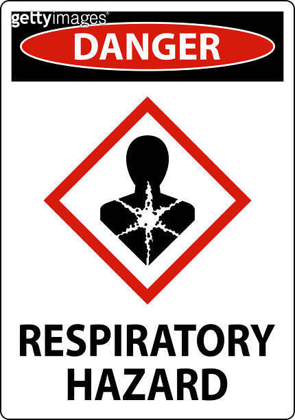 Danger Respiratory Hazard GHS Sign On White Background (1400979916 ...