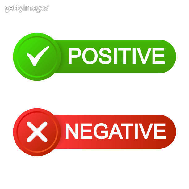 Abstract Red Positive And Negative Stamps Sign illustration Vector ...