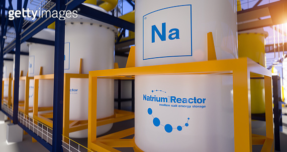 salt energy storage natrium sodium nuclear reactor power plant on a ...