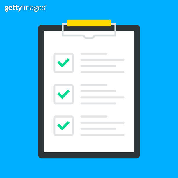 Checklist. Clipboard with green ticks. Check list. Vector illustration ...