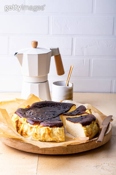 San Sebastian Basque Burnt Cheesecake. Basque burnt cheesecake on ...