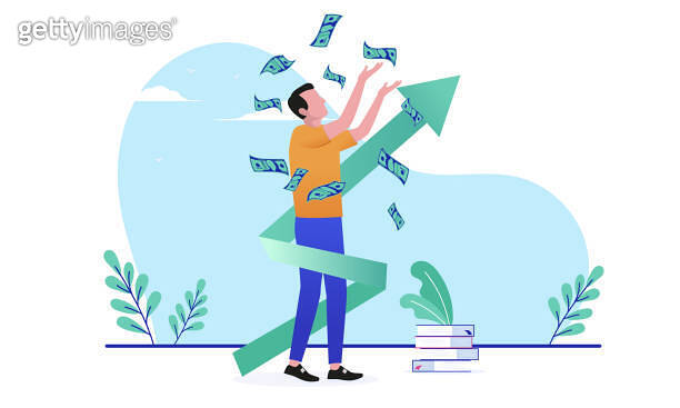 Man with financial success and growth 이미지 (1399268794) - 게티이미지뱅크