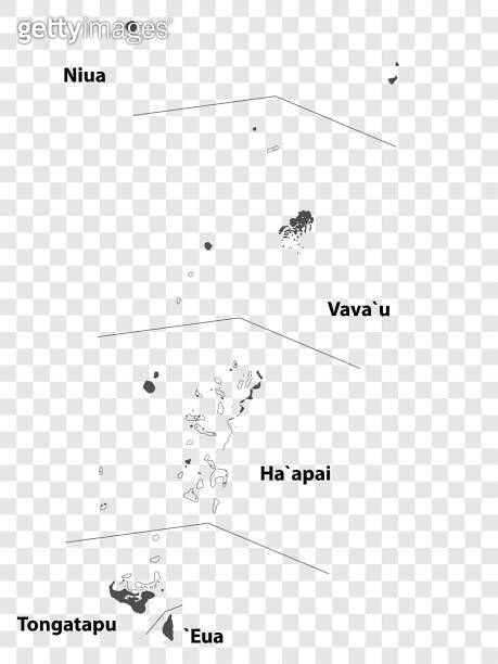 Blank map Tonga in gray. Every Administrative division map is with ...