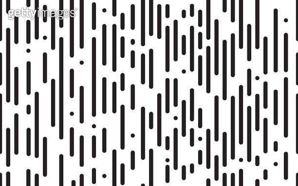 Lines transition. Transition seamless pattern. Black rounded halftone ...