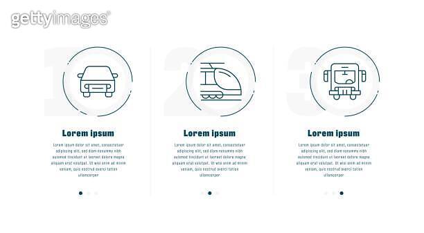 Triple icon pack of Transportation line set 이미지 (1397865837) - 게티이미지뱅크