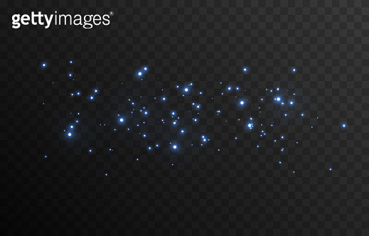 Vector blue dust on isolated transparent background. Magic, magic dust ...