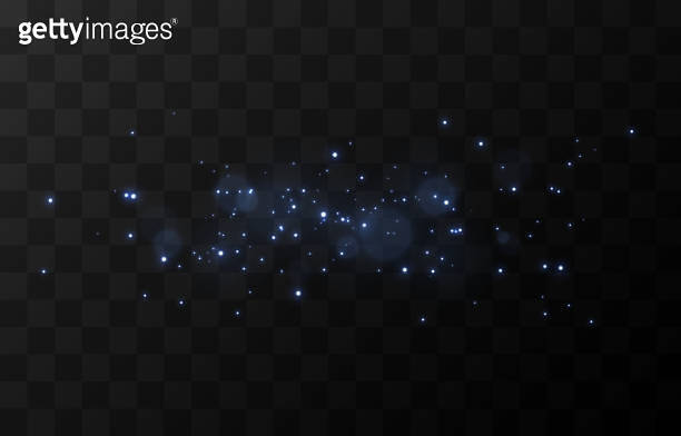 Vector blue dust on isolated transparent background. Magic, magic dust ...