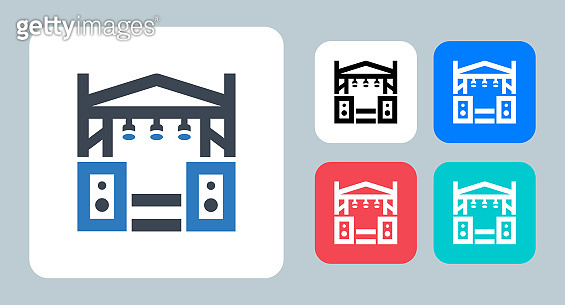 Concert icon - vector illustration . Concert, Stage, show, Festival ...