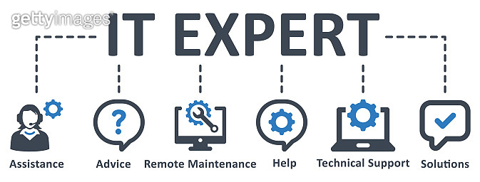 It Expert icon - vector illustration . it, expert, assistance, help ...