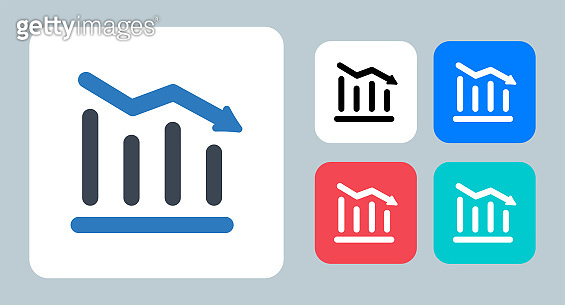 Decrease icon - vector illustration . Analytics, Chart, Decreasing, Diagram, Loss, Analysis ...