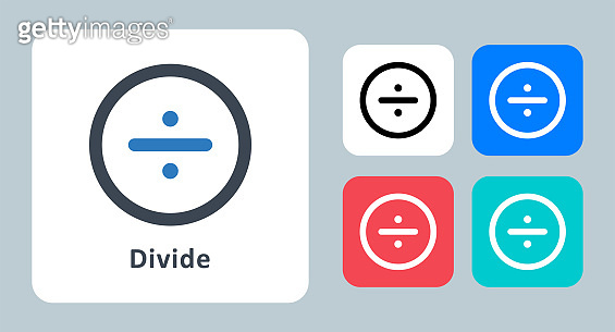 Divide icon - vector illustration . Divide, Math, Calculate ...