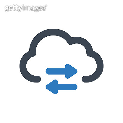 Cloud Data Transfer icon - vector illustration . Cloud, Data, Exchange ...